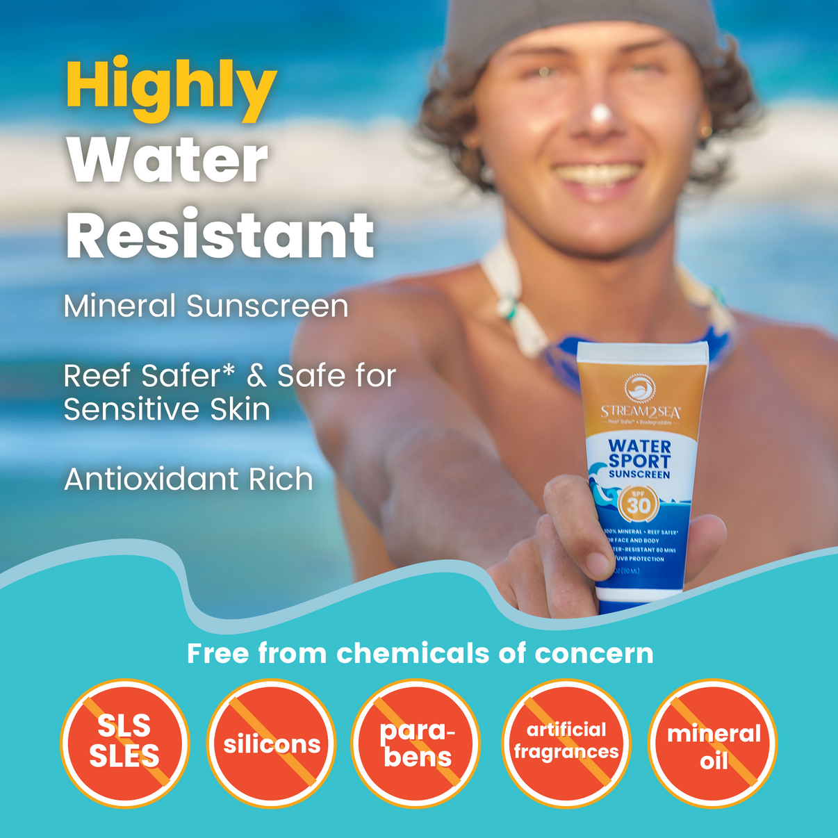 SPF 30 Mineral Sunscreen Travel Size | Stream2Sea