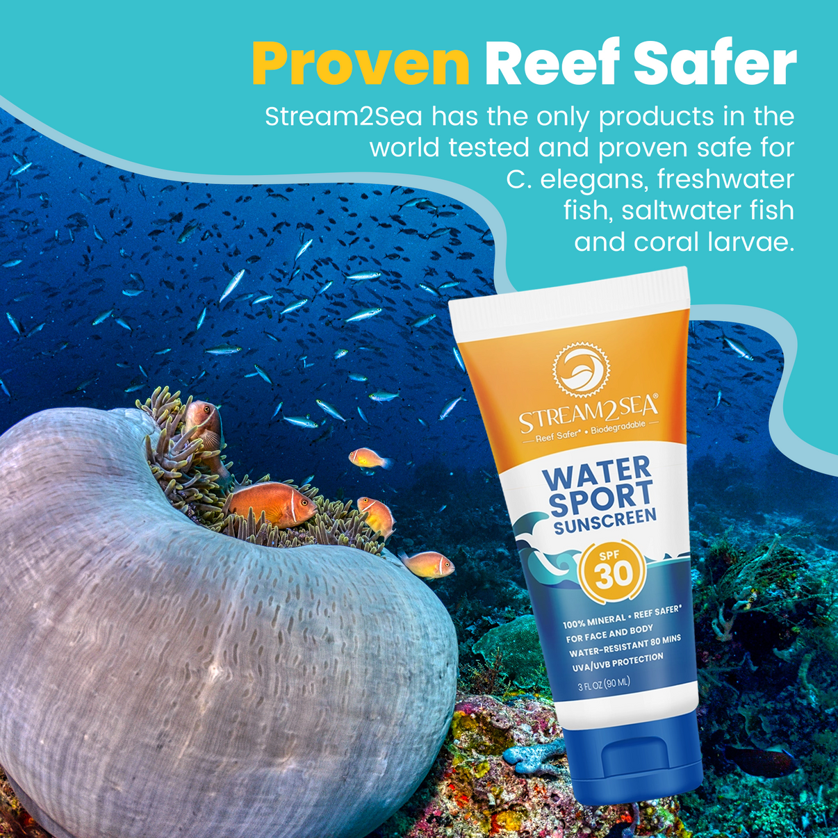 Water Sport Sunscreen SPF 30 Travel-Size – Stream2Sea